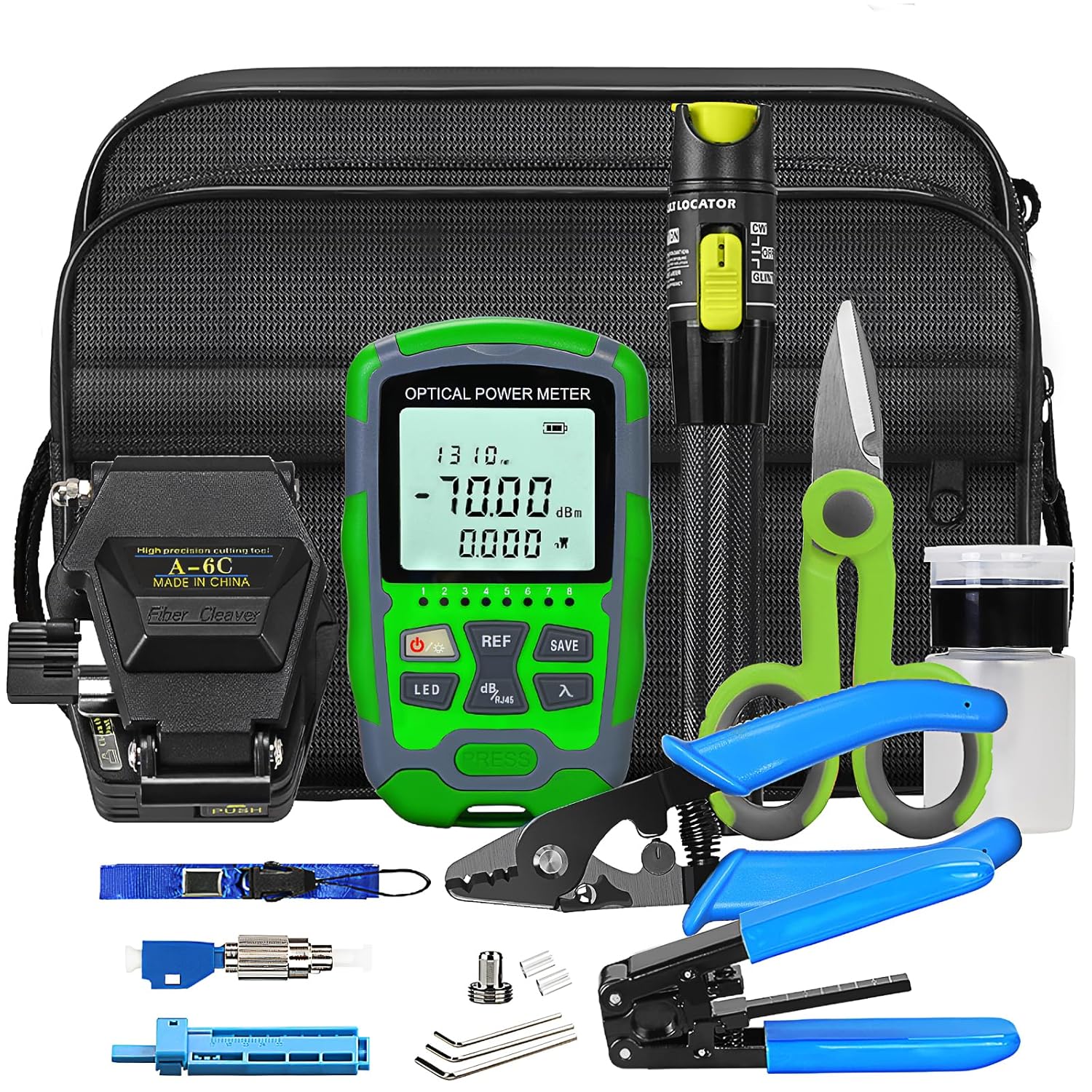 Fiber Optic Termination Tool Kit FTTH Cable hot melt Cold Welding Tool ...