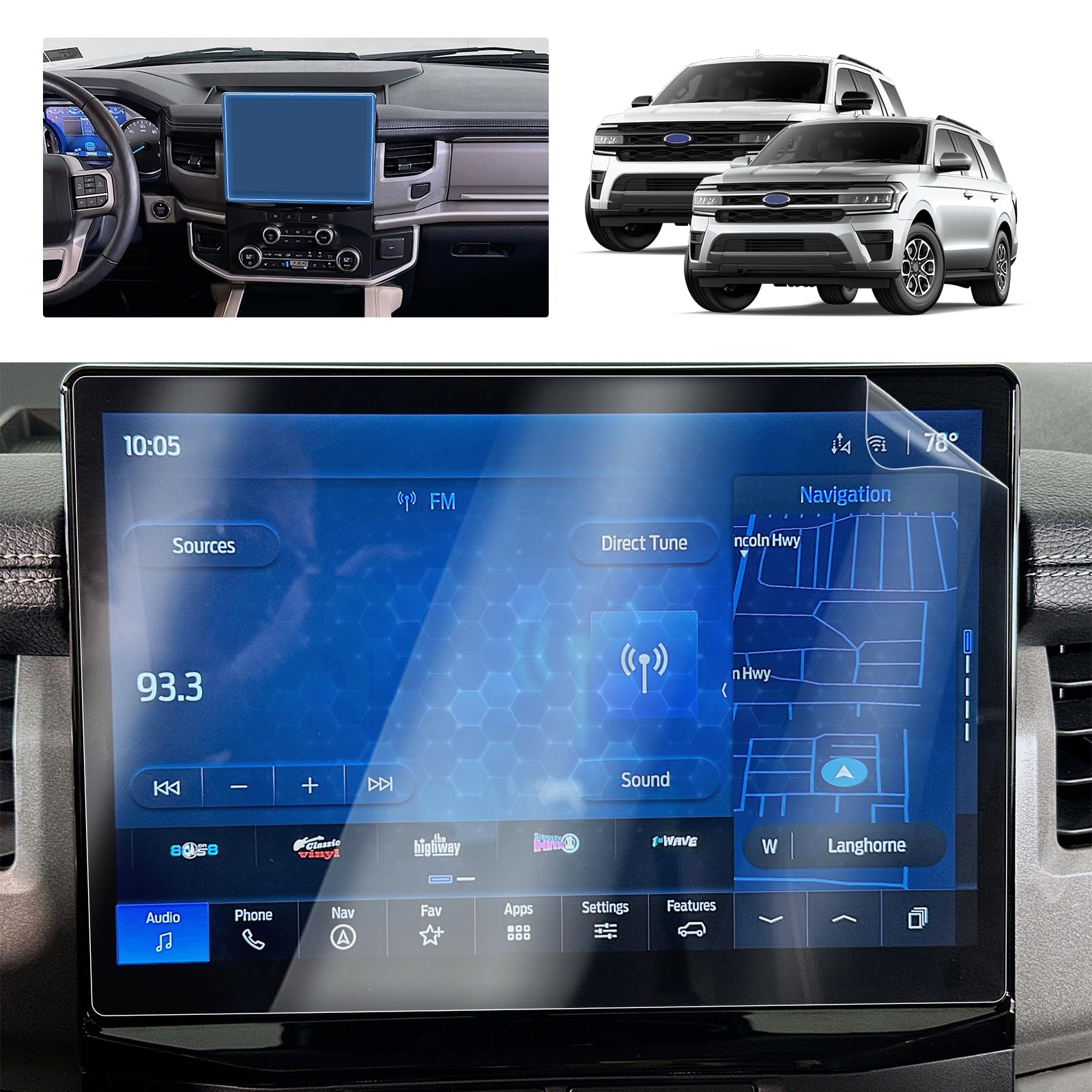 Amazon.com: BSTW for F150 Screen Protector 2023 for Ford Pickup 12 Inch ...