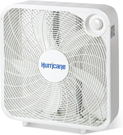 Amazon.com: Hurricane Classic Floor Mount Box Fan w/ 3 Quiet Speeds ...