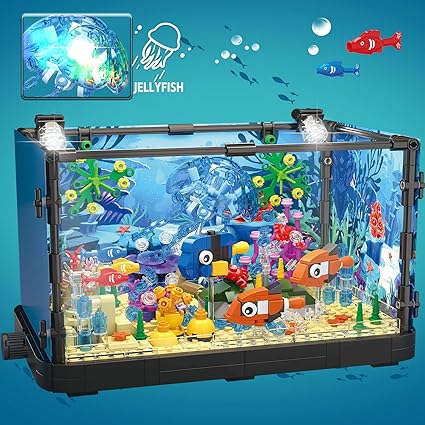 Vocrev Creator Fish Tank Building Set, Lighting Aquarium Sets Including ...