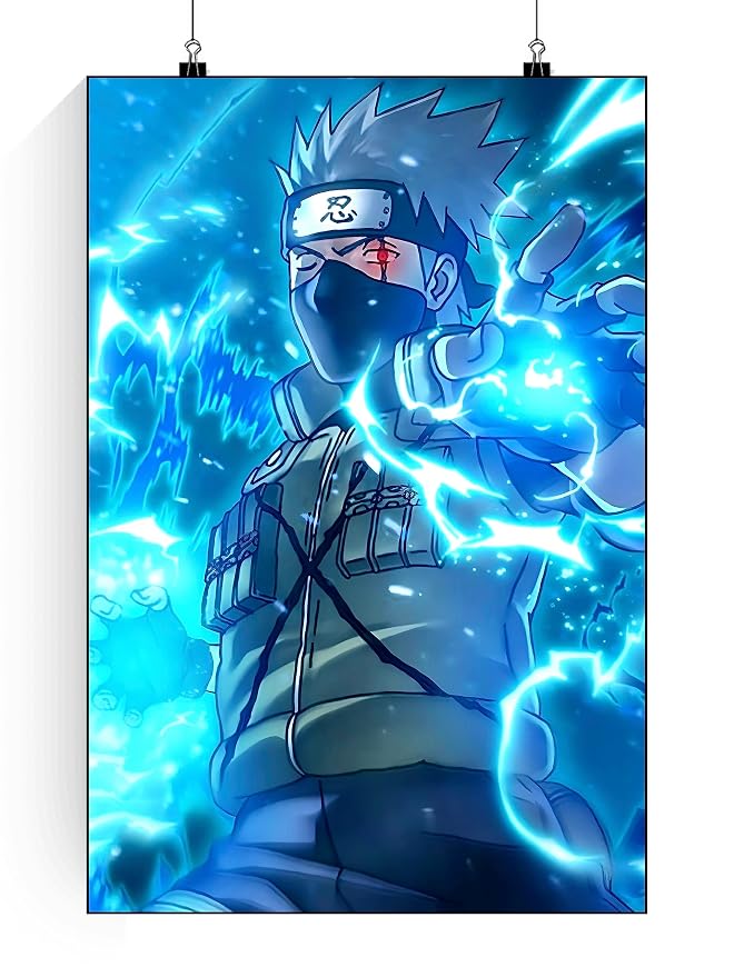 Times Comic Kakashi Hatake Rasengan Poster | Naruto Anime Wall Art ...