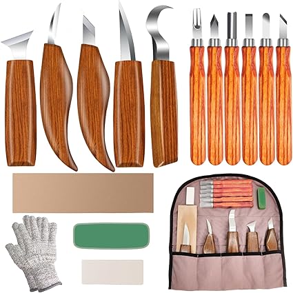 Amazon.com: Wood Carving Kit 16PCS Wood Carving Tools Hand Carving ...