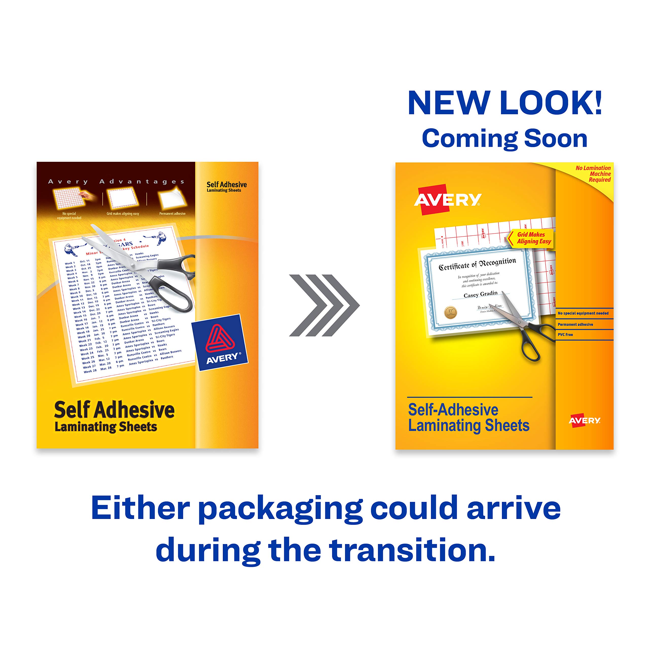 Avery Self-Adhesive Laminating Sheets, 9" x 12", Permanent Adhesive, 10 ...