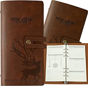 Amazon.com : 2 Pcs Leather Hunting Log Book for Hunter Record Hunt ...