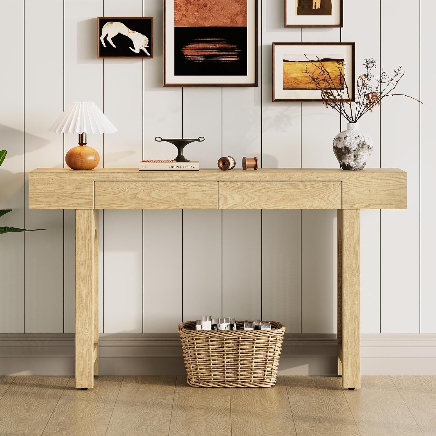 Amazon.com: LUMISOL Console Table with Drawers, Accent Entryway Table ...