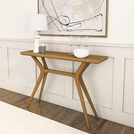 Amazon.com: Plank+Beam Verso Console Table, 46 Inch Solid Wood Modern ...