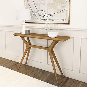 Amazon.com: Plank+Beam Verso Console Table, 46 Inch Solid Wood Modern ...