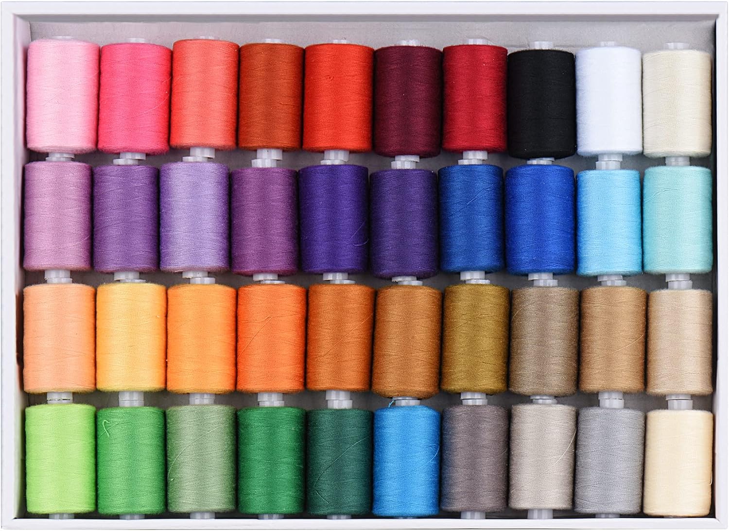 Amazon.com: Sewing Thread 10 Colors Set 40S/2 for Sewing Machine ...