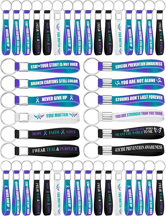 Amazon.com: Highergo 60 Pcs Suicide Prevention Awareness Silicone ...