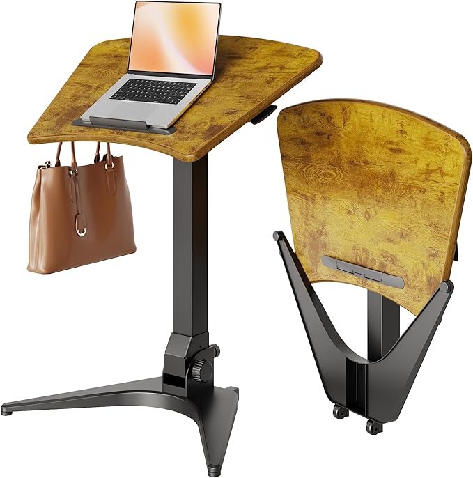 Amazon.com: Claiks Mobile Standing Desk, Portable Rolling Sit-Stand ...