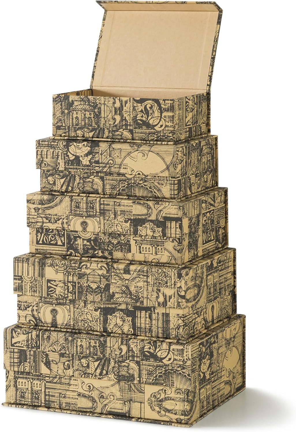 Amazon.com: Soul & Lane Vintage Voyage Decorative Cardboard Storage ...