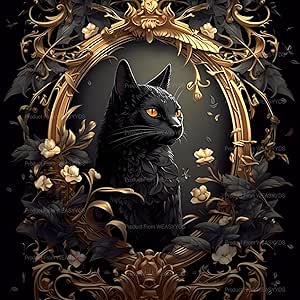 Amazon.com: WEASYYDS Gothic Black Cat Diamond Art Painting Kits for ...