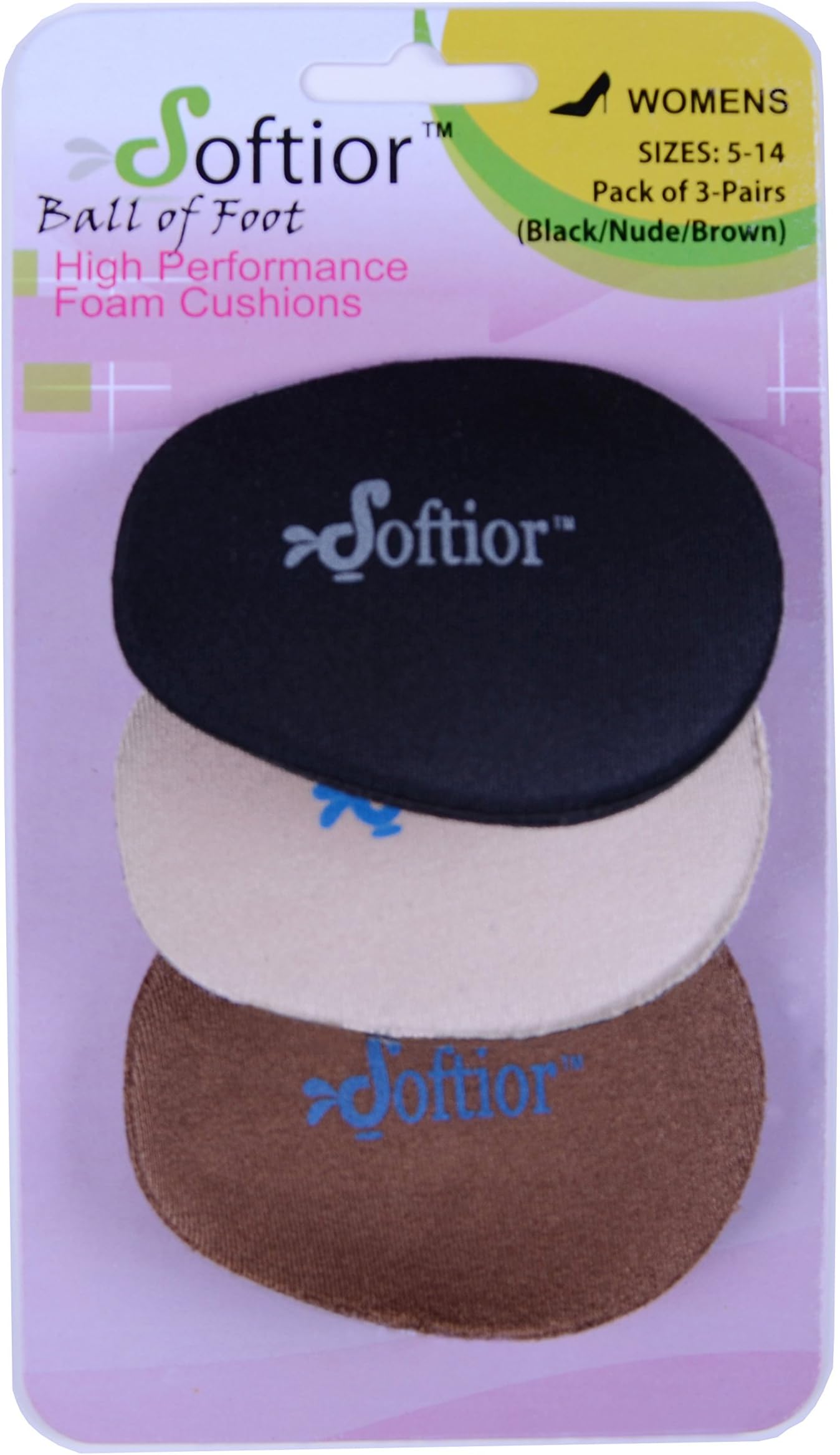 Amazon.com: Softior Ball of Foot Cushions for Women, 3 Pairs – Adhesive ...