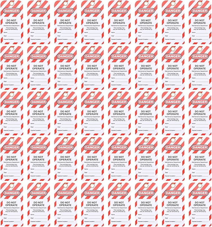 RealPlus Lockout Tagout Tags, 40pcs Danger Do Not Operate Tags, OSHA ...
