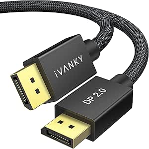 Amazon.com: IVANKY DisplayPort 2.0 Cable, 16K DP 2.0 Cable with 80Gbps ...