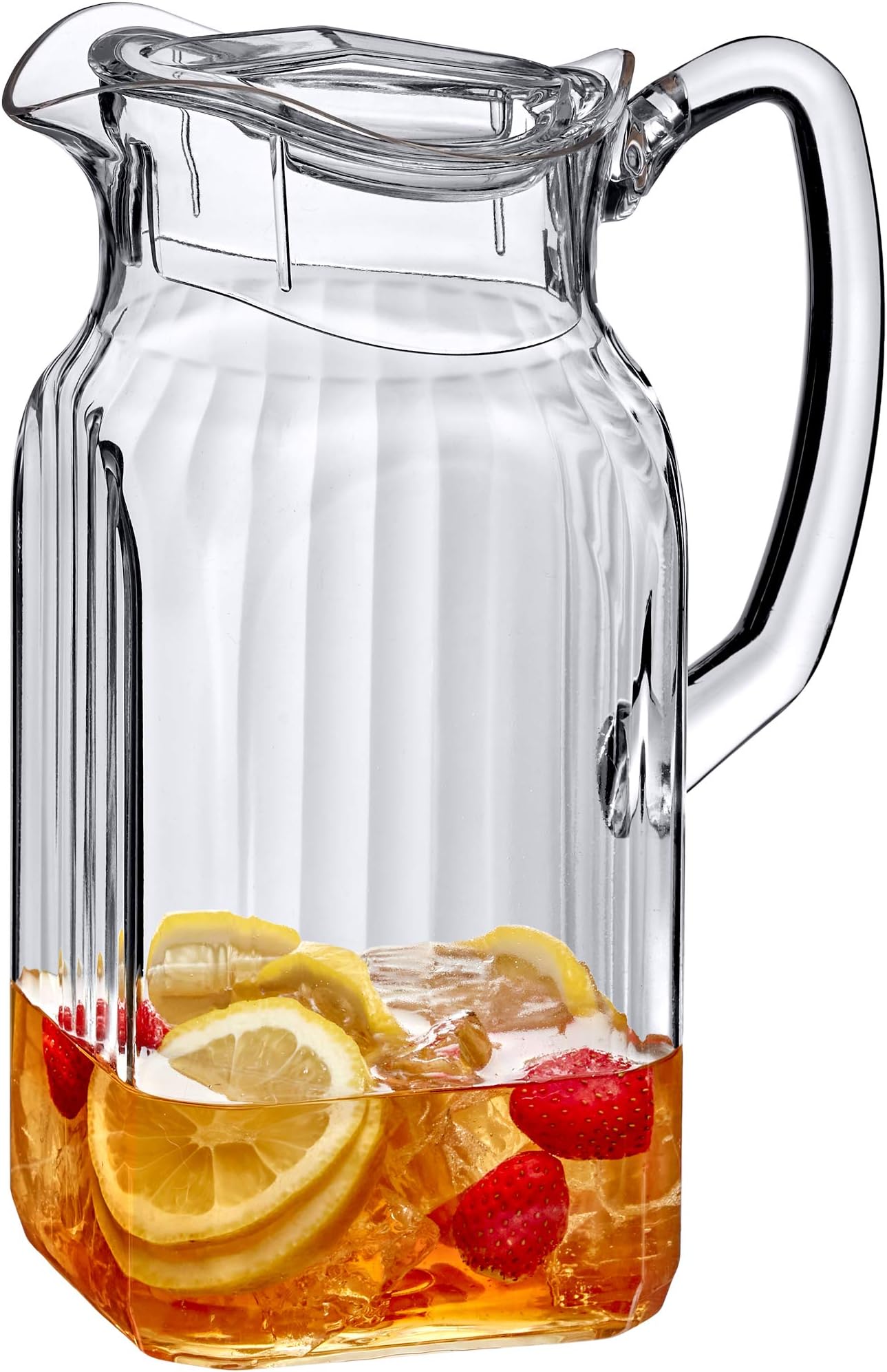 Amazon.com: Luminarc Quadro 2-Liter Glass Pitcher with Lid, 67.5 Ounce ...