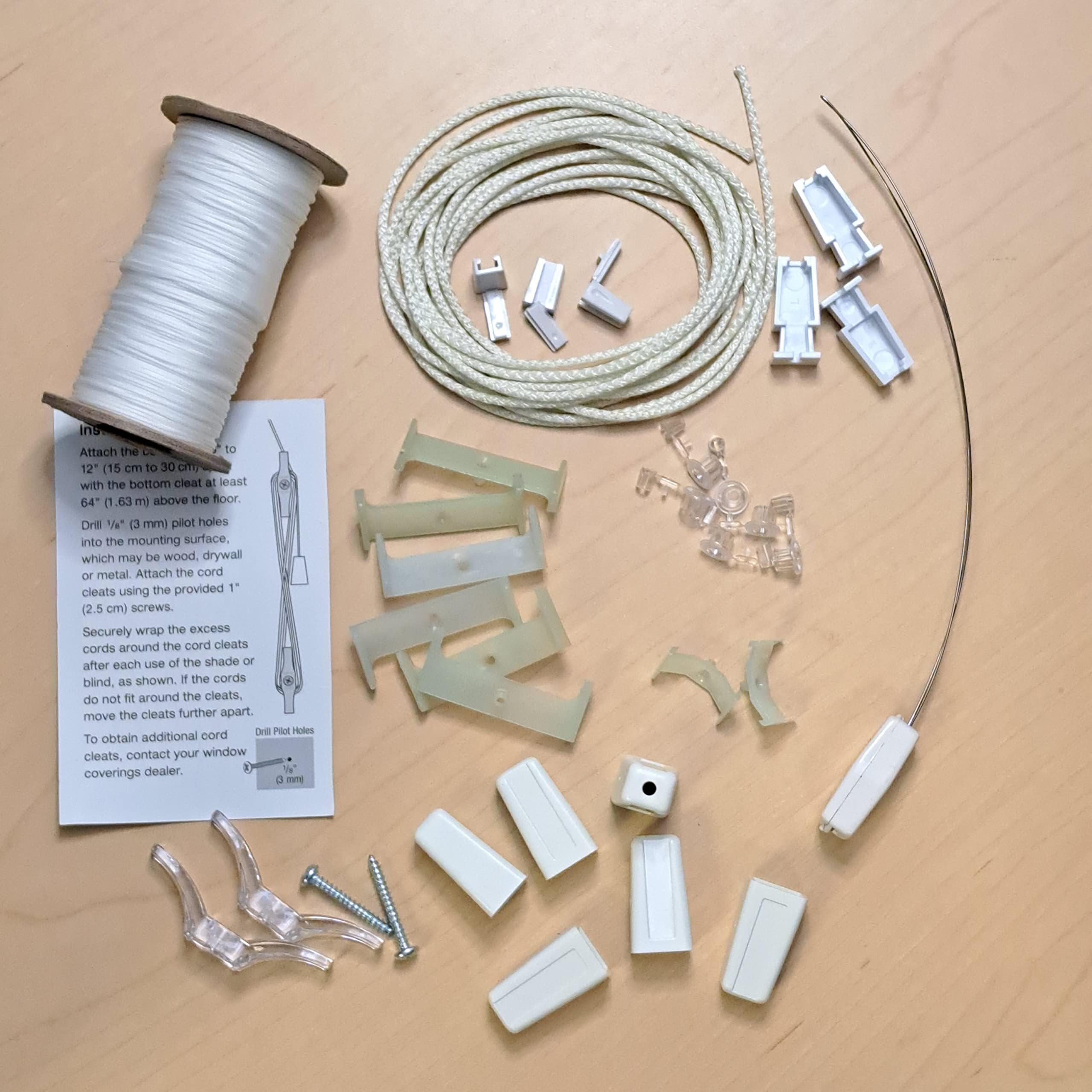 Amazon.com: Hunter Douglas Duette Pull Cord Tassel Repair Kit (White ...