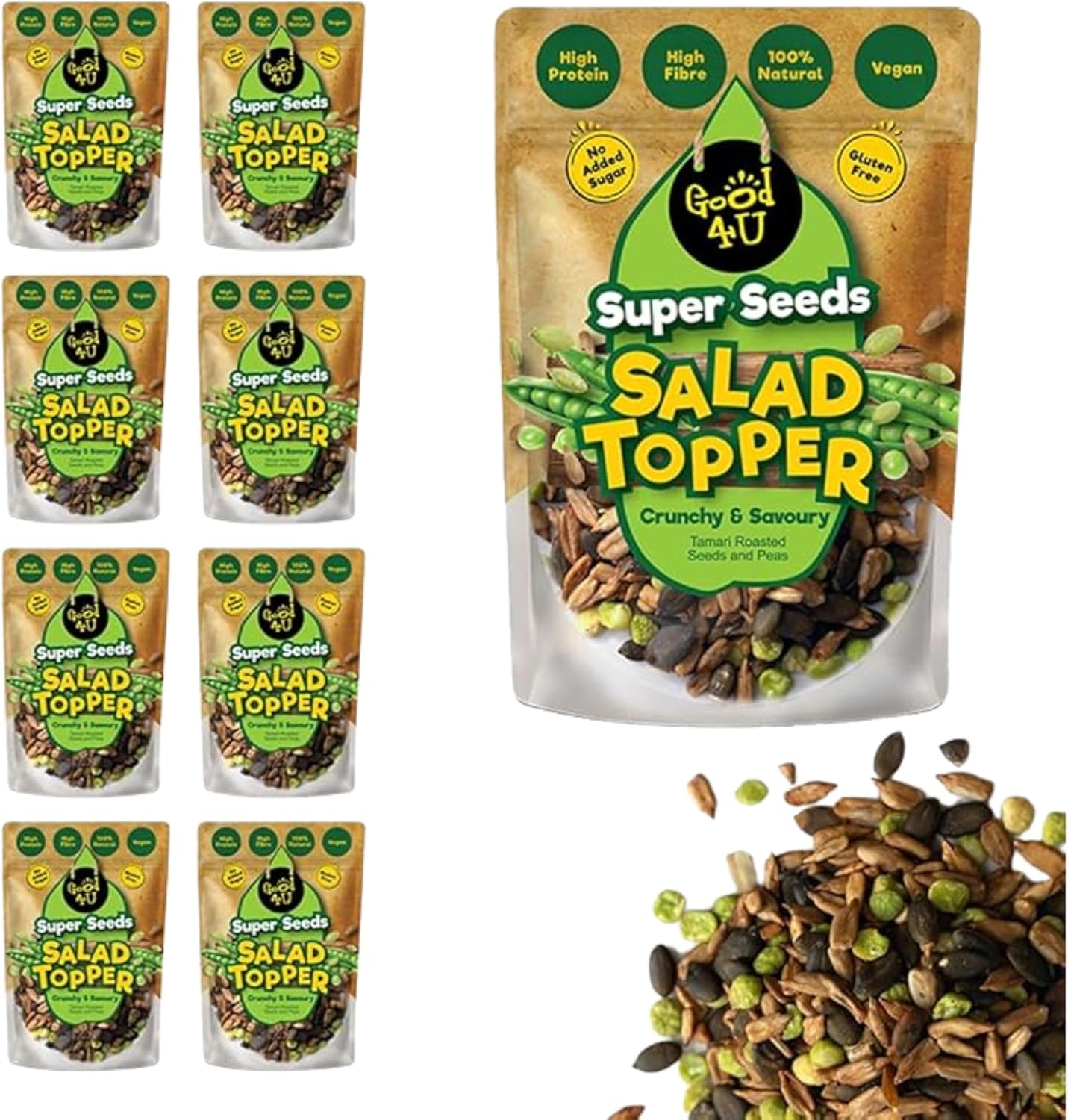 Good 4U Super Seed Salad Topper 8 Pack (150g, 8 Pack, Super Seed ...