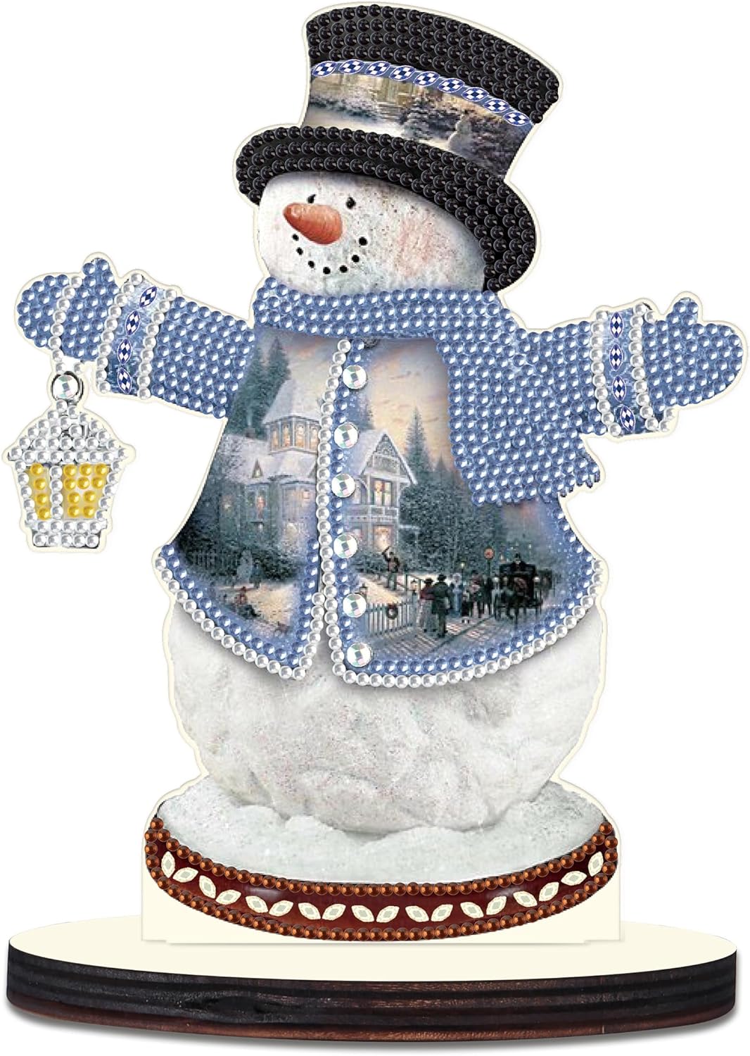 Amazon.com: Christmas Diamond Art Tabletop Decoration, DIY Snowman with ...