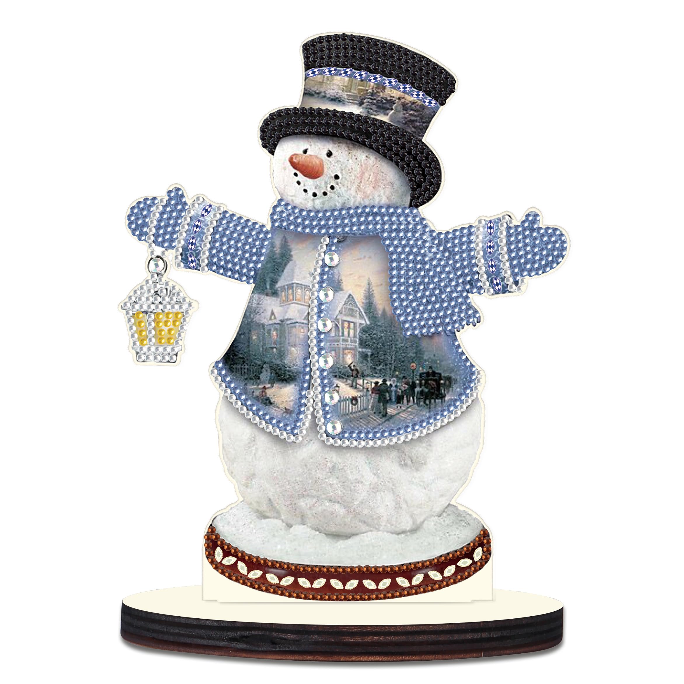 Amazon.com: Christmas Diamond Art Tabletop Decoration, DIY Snowman with ...