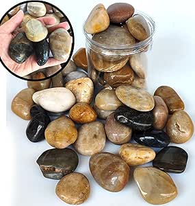 Amazon.com : Voulosimi River Rock Stones, Natural Decorative Polished ...