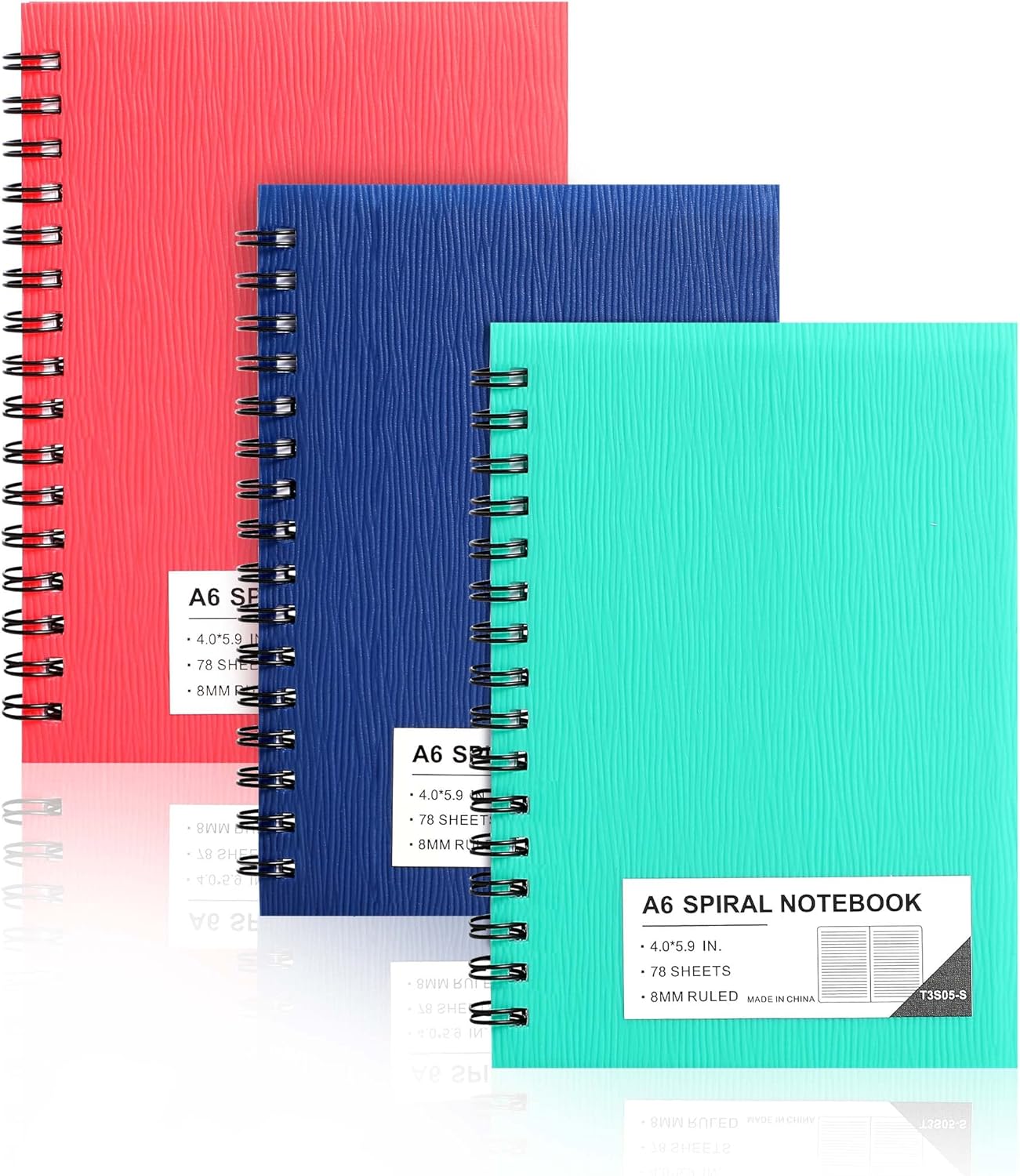 Amazon.com : FLYING EAGLE 3 PCS Small Spiral Notebooks 4x6, A6 Cute ...