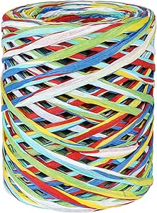 Amazon.com: G2PLUS Colored 262 Feet Raffia Paper Ribbon, 6 Colored ...