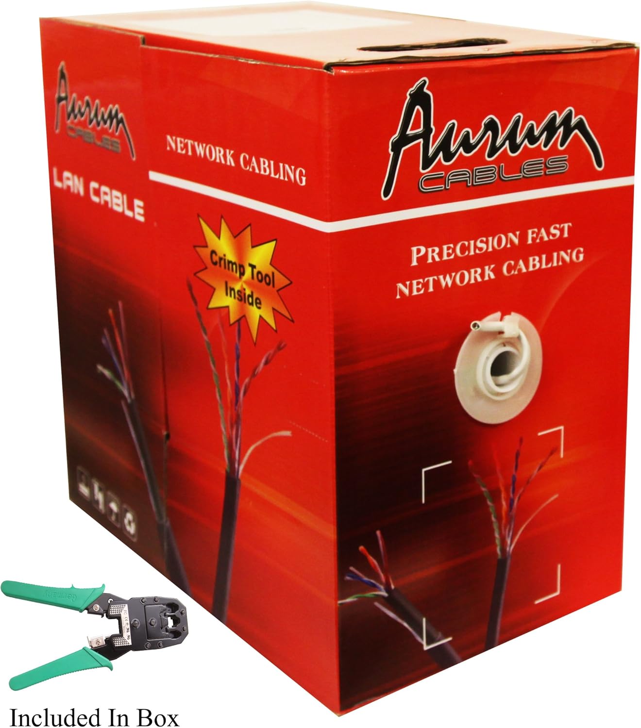 Amazon.com: Aurum Cables - 500 ft Pull Box, CAT5E Ethernet Network ...