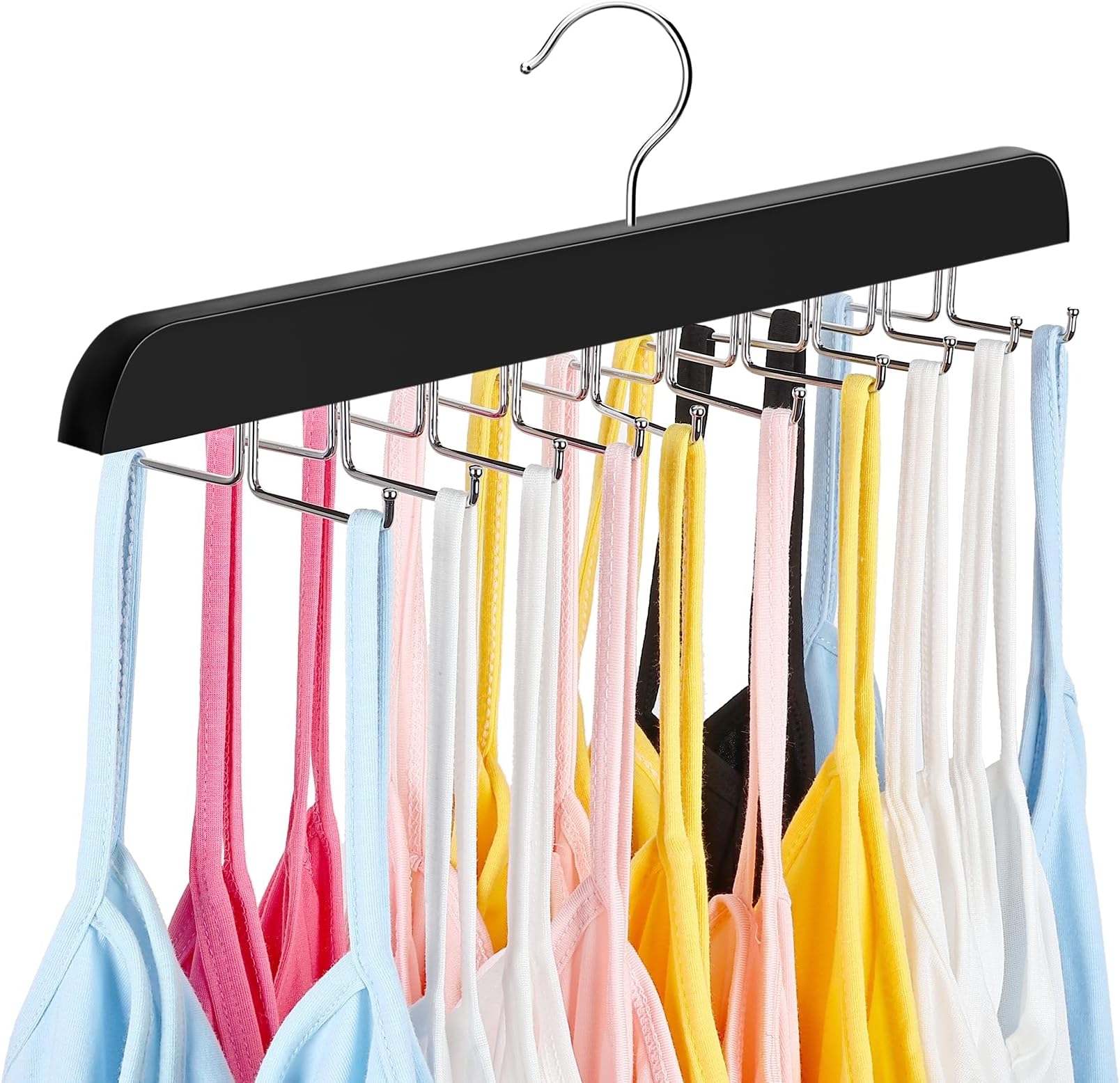 Amazon.com: Whitmor 10 Hook Accessory Hanger, 1, Chrome & Black : Home ...