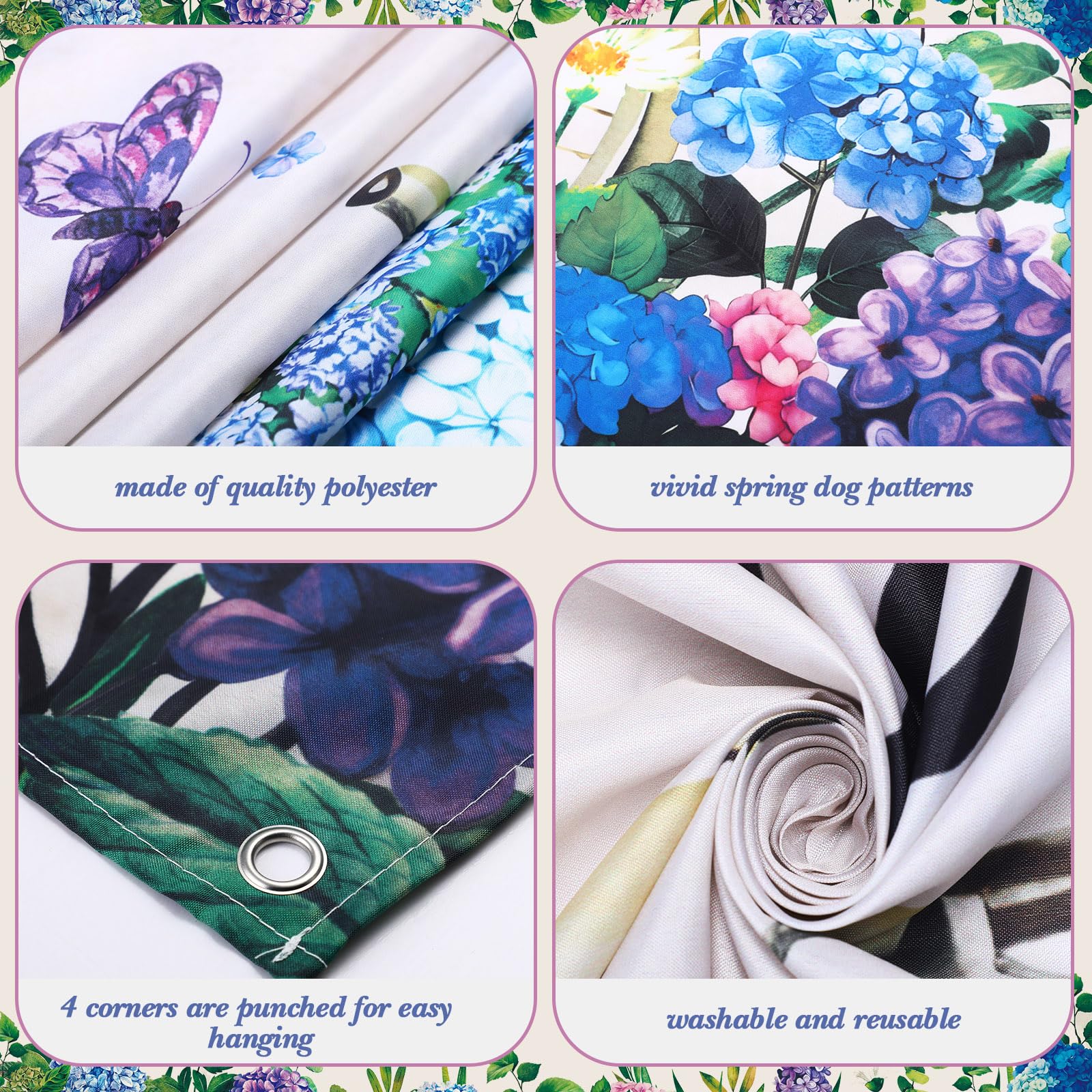 Snapklik.com : Spring Hydrangea Backdrop Banner Blue Hydrangea Bike ...