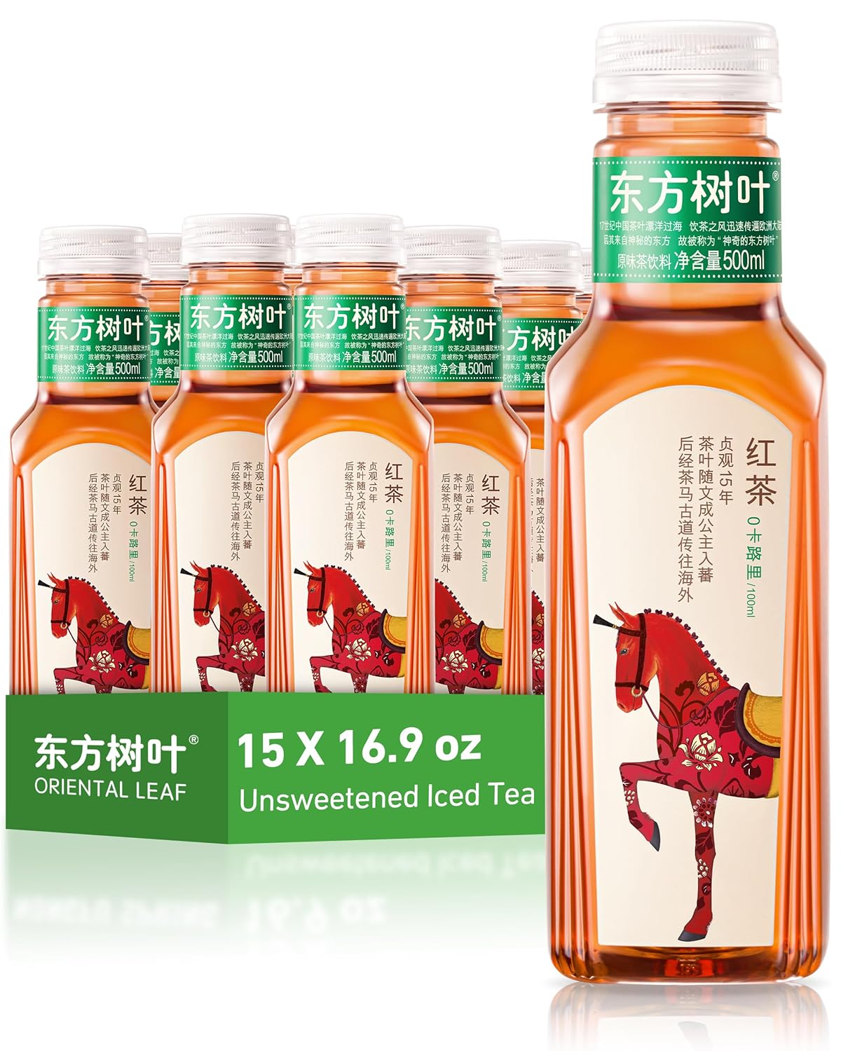 Amazon.com : ORIENTAL LEAF Unsweetened Iced Tea – Bottled Black Tea, 16.9 FL oz bottles (Pack of ...