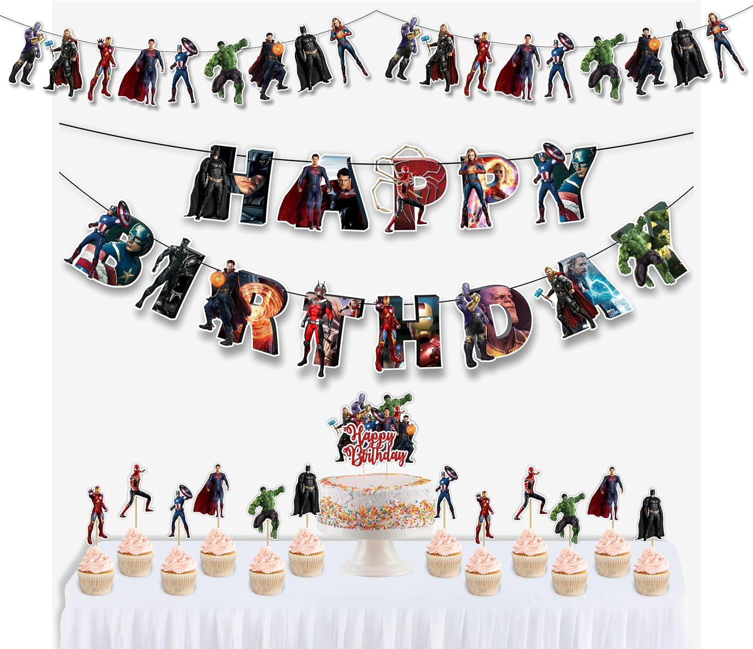Amazon.com: Superhero Theme Birthday Party Supplies – Complete Hero ...