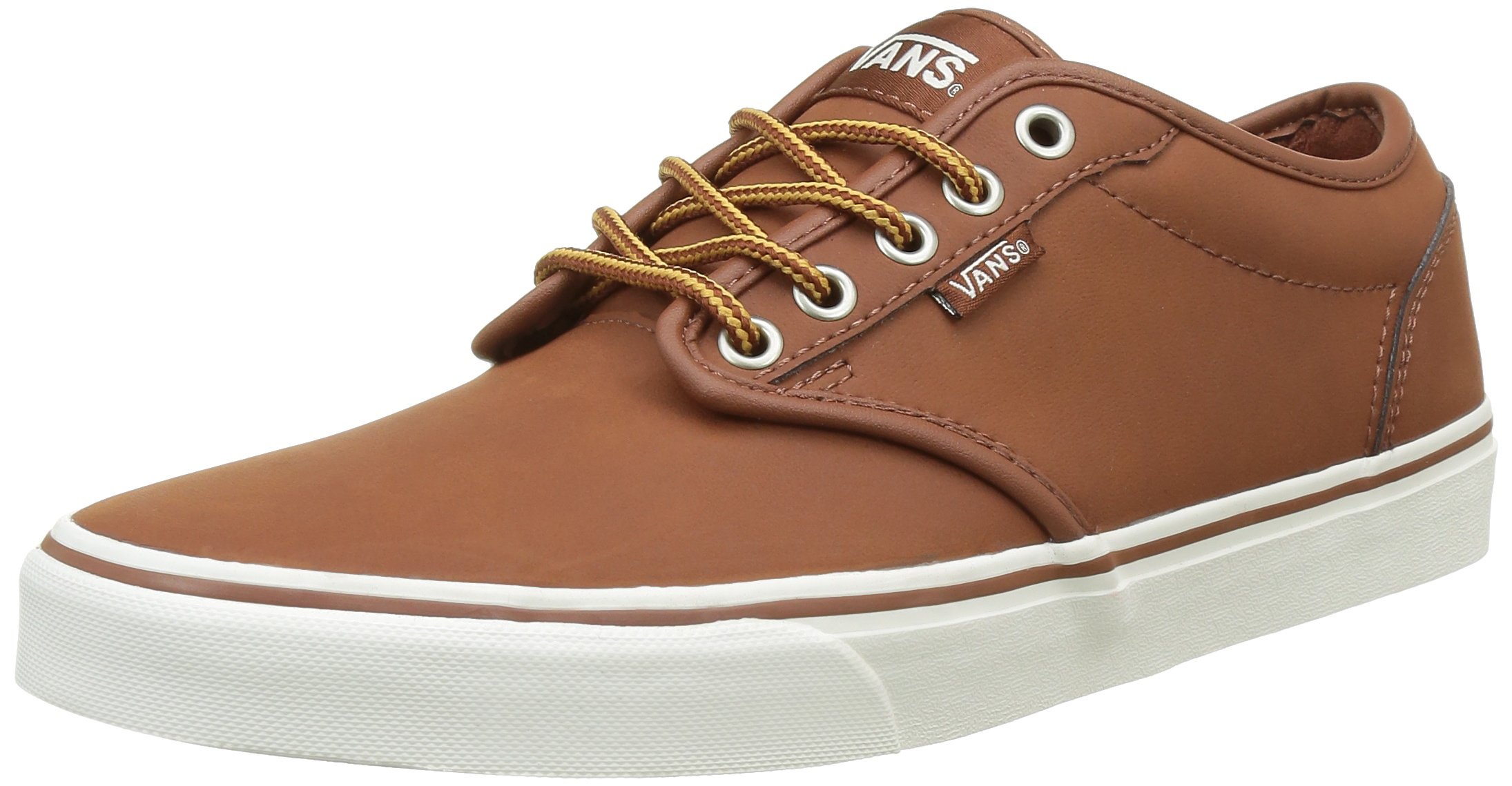 Mens brown leather vans online