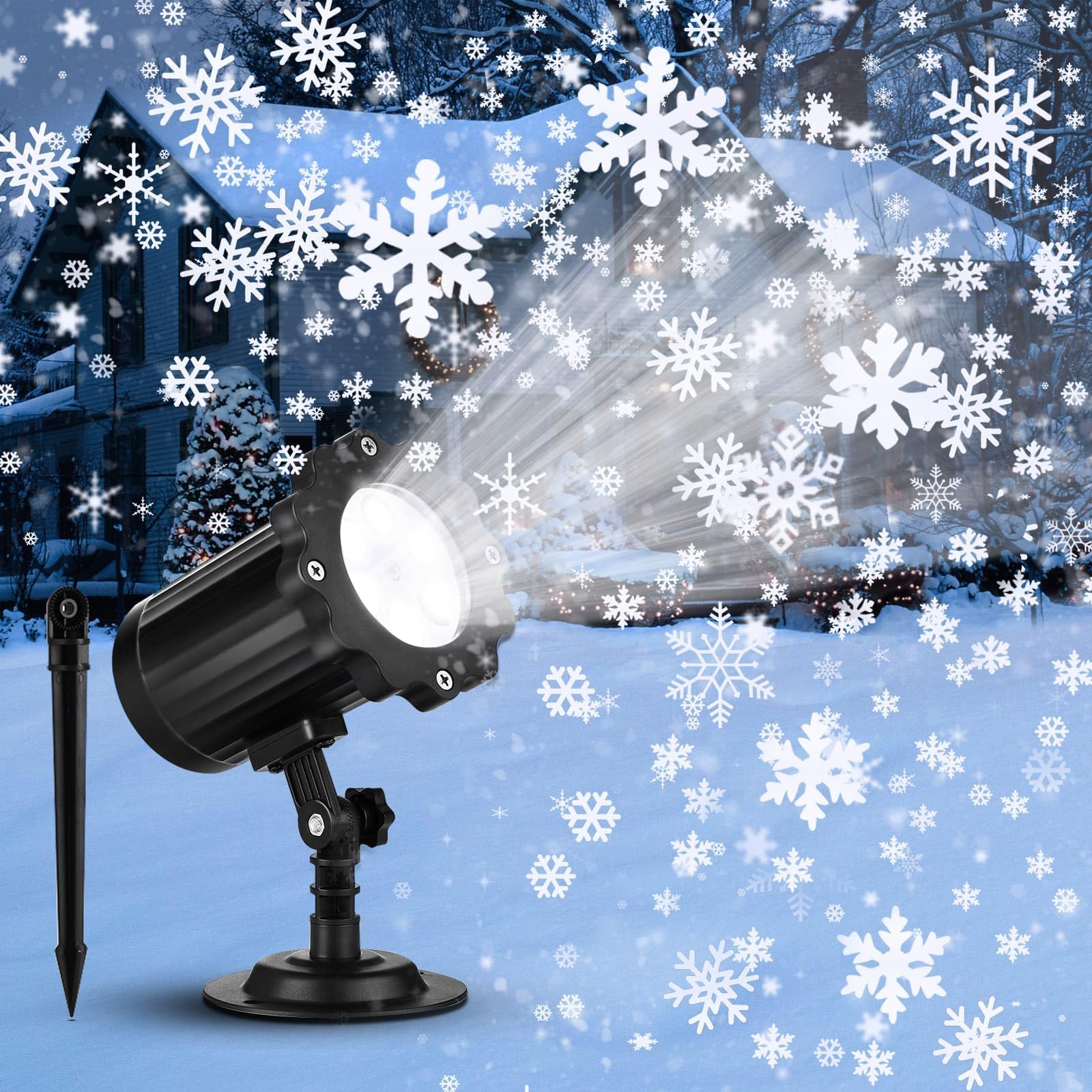 Amazon.com: Christmas Snowflake Lights, Led Projector Lights for ...