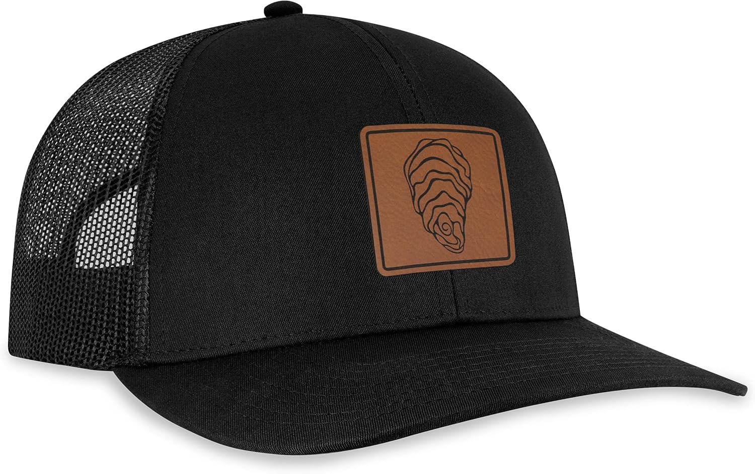 Oyster Hat – Shell Trucker Hat Baseball Cap Synthetic Leather Snapback ...