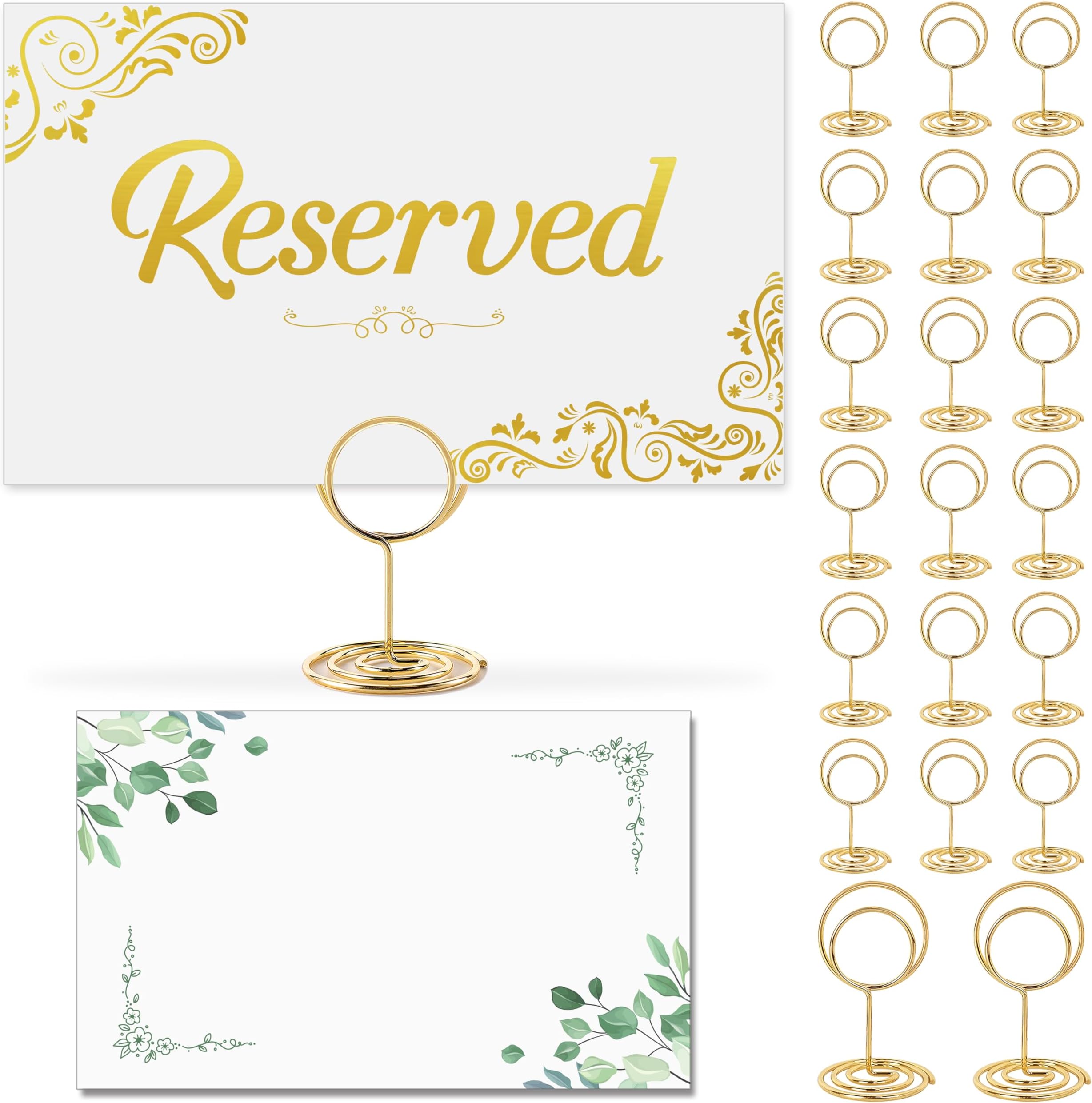 Amazon.com: 8 Pack- Reserved Wedding Table Signs - Folded Freestanding ...