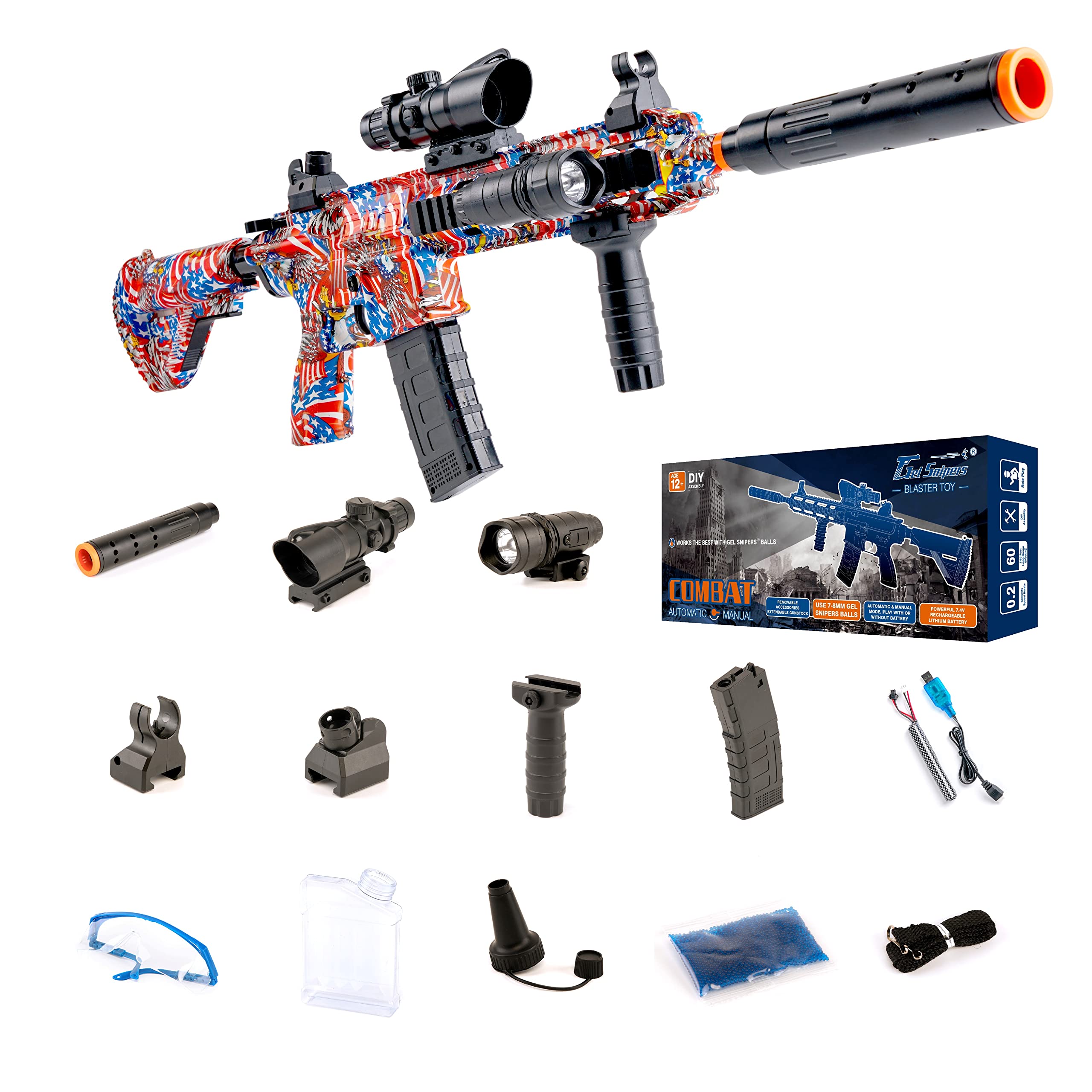 Buy Gel Snipers Gel Blaster Electric Toy Full Kit With 3000 Water buy-gel-snipers-gel-blaster-electric-toy-full-kit-with-3000-water
