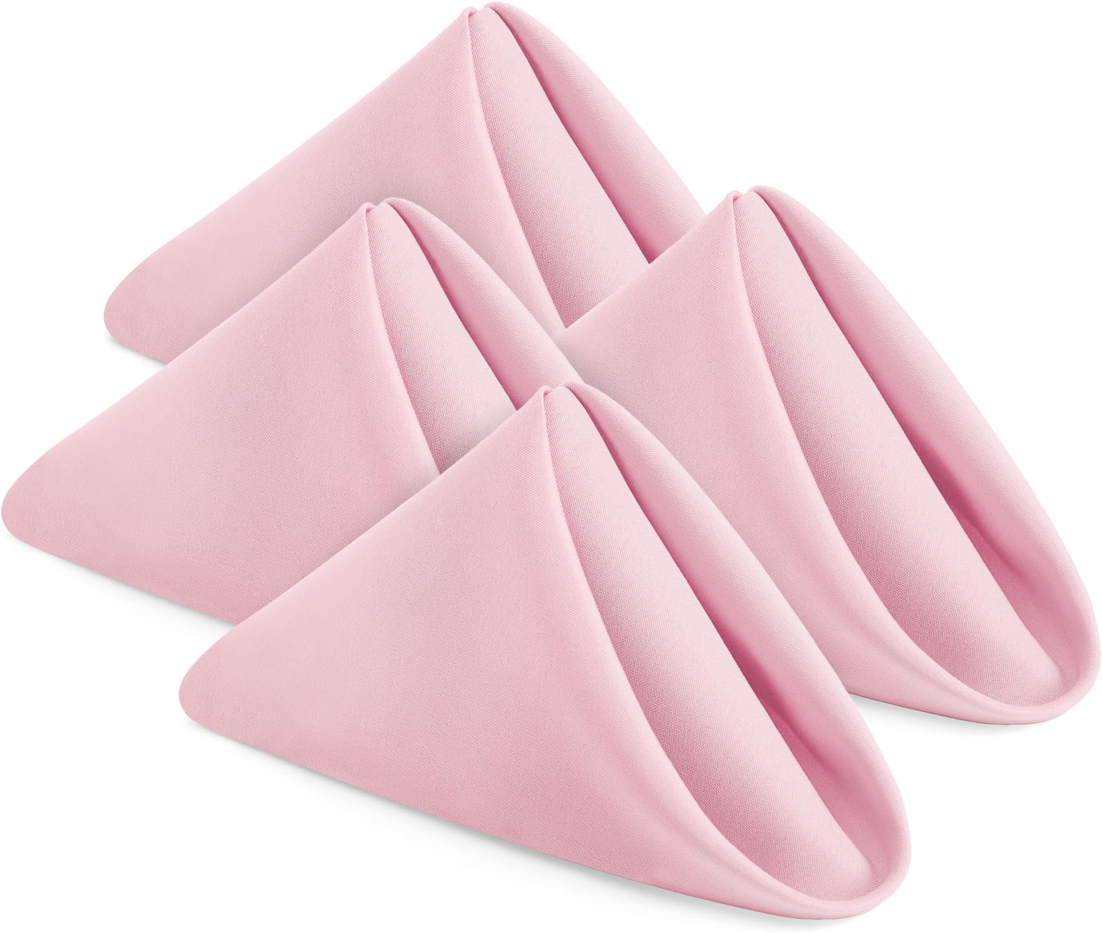 Amazon.com: Manyshofu 20 Pieces Blush Pink Satin Scalloped Napkins ...