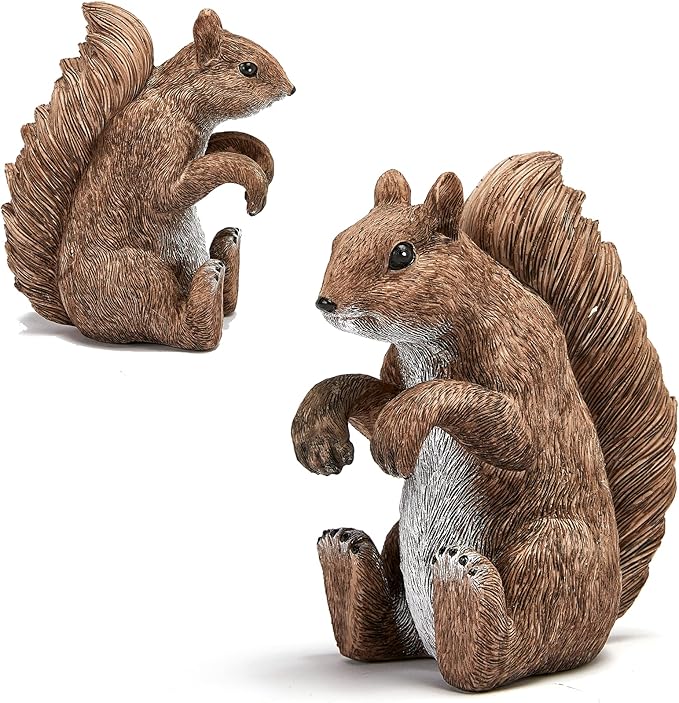 Amazon.com: Garden Squirrel Statue, Hanging Tree Or Fence Holder ...