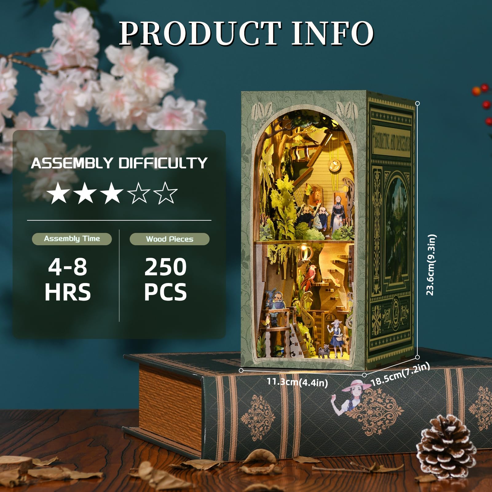 Snapklik.com : MiniCity Book Nook Kit, DIY Miniature Dollhouse Booknook ...