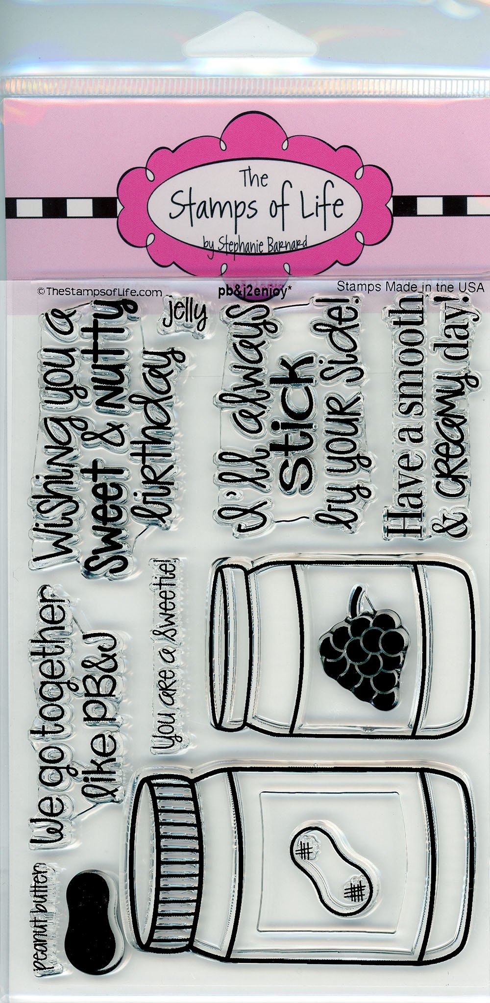 Amazon.com: Peanut-Butter and Jelly Stamps for Card-Making and ...