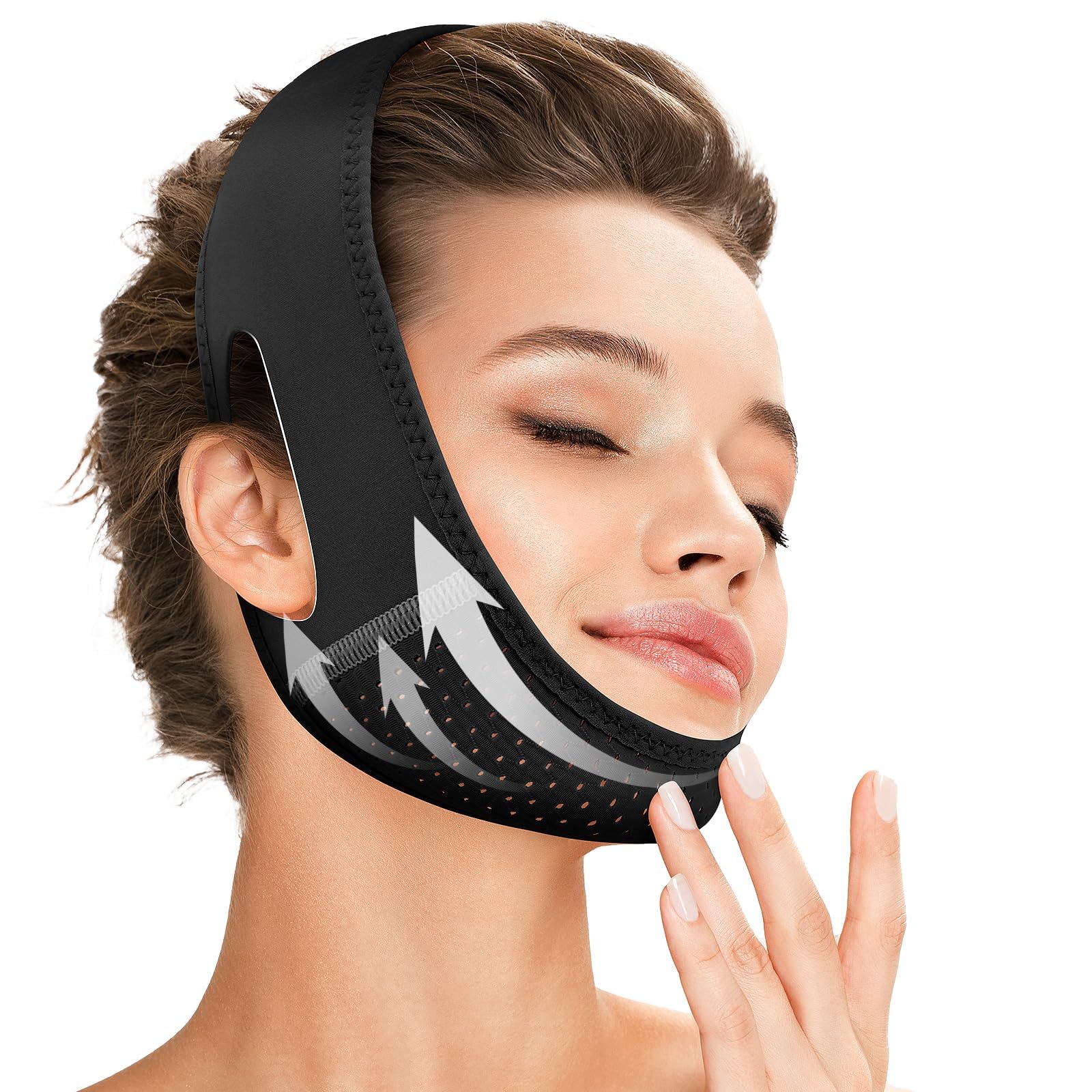 Amazon.com: Juskaa Reusable V Line Lifting Mask with Chin Strap for ...