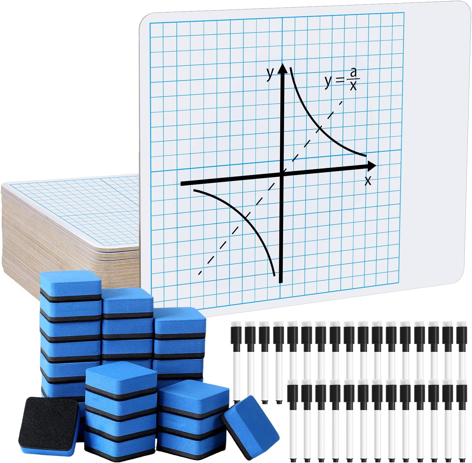 Amazon.com : Ctosree 30 Pack Dry Erase Graph Whiteboard 11 x 14 in ...