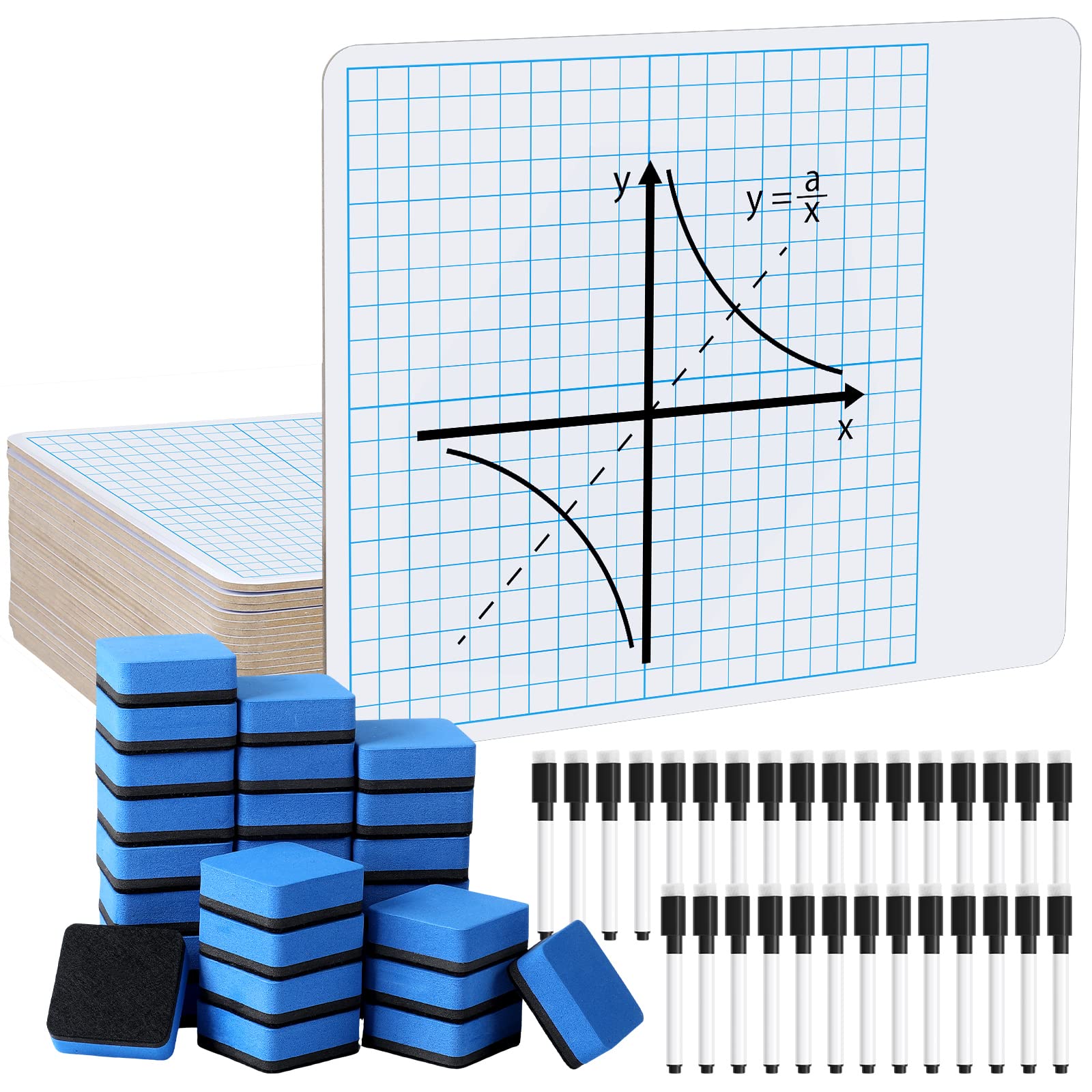 Amazon.com : Ctosree 30 Pack Dry Erase Graph Whiteboard 11 x 14 in ...