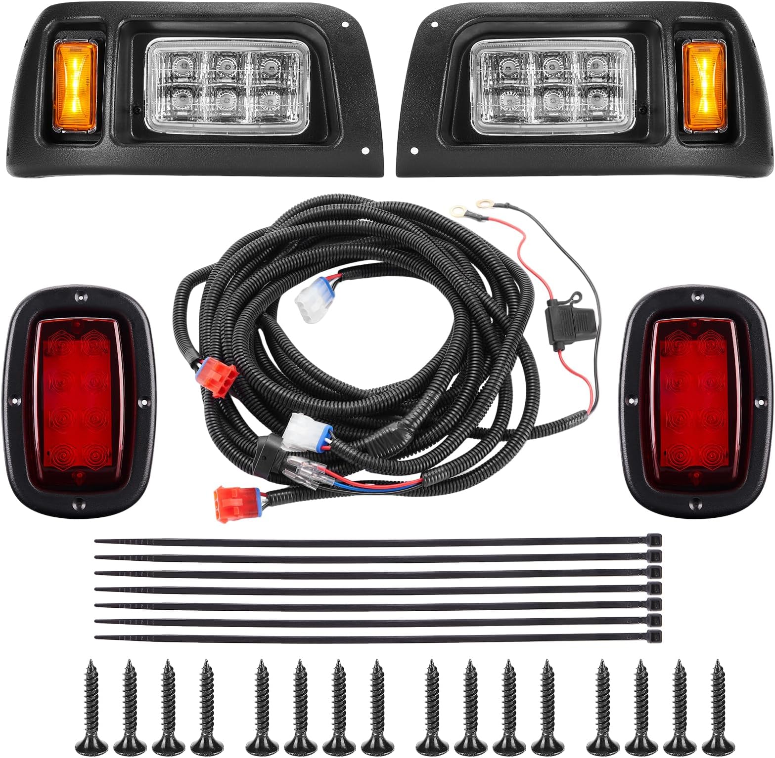 Amazon.com: Dewkake Club Car Precedent 12V Led Head Light with Bumper ...