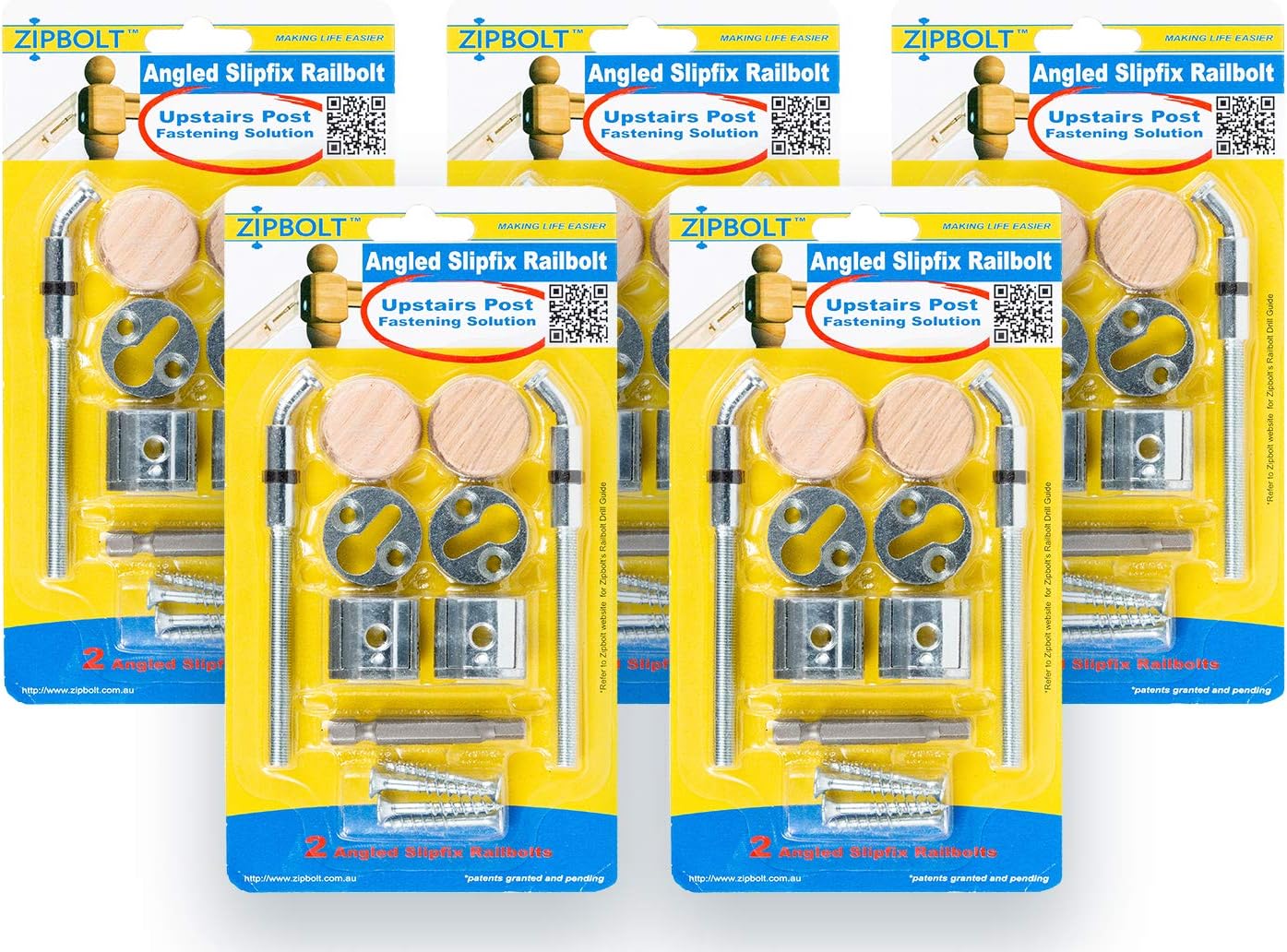 Zipbolt 13.960 Angled Slipfix Railbolt — Angled Handrail to Newel Post ...