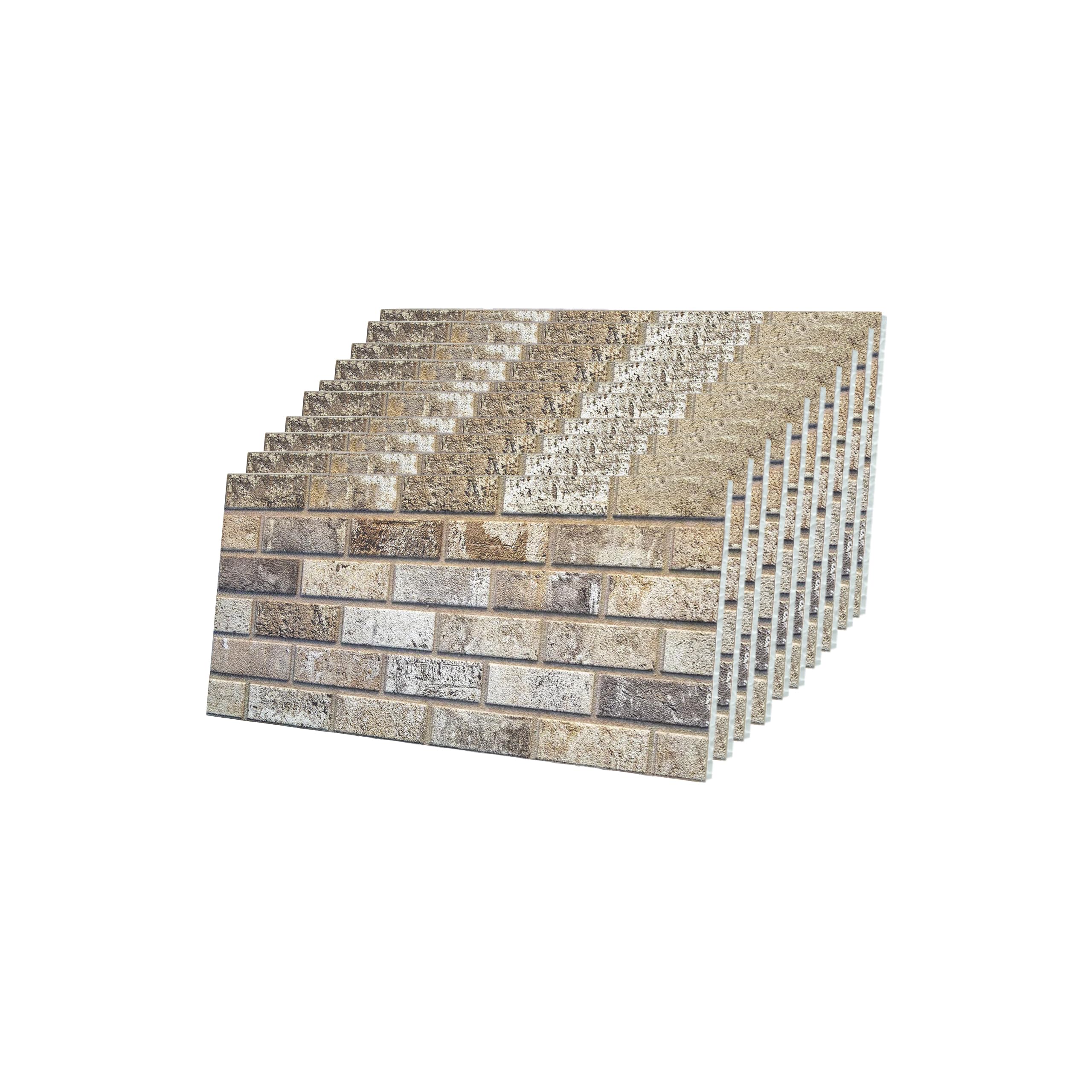 IZODEKOR 10-Pcs 3D Brick Effect Wall Panels - Covering 5m2 Outdoor Wall ...