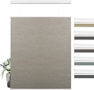 Amazon.com: BERISSA Top Down Bottom Up Cellular Shades Pull Down Cordless Blackout Honeycomb ...