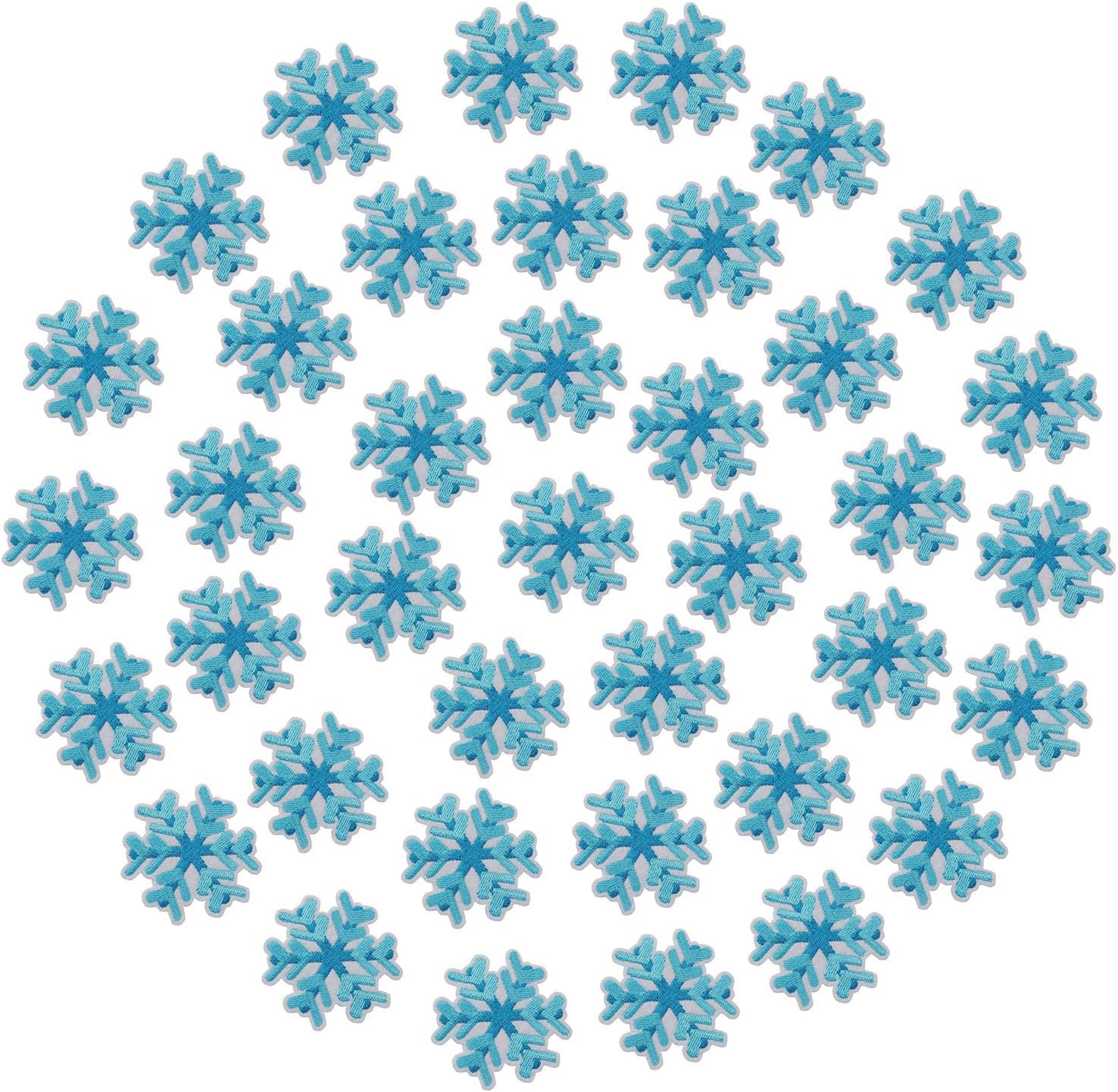 Amazon.com: XGNG 20PCS Blue Snowflake Patches Cute Snow Iron On ...