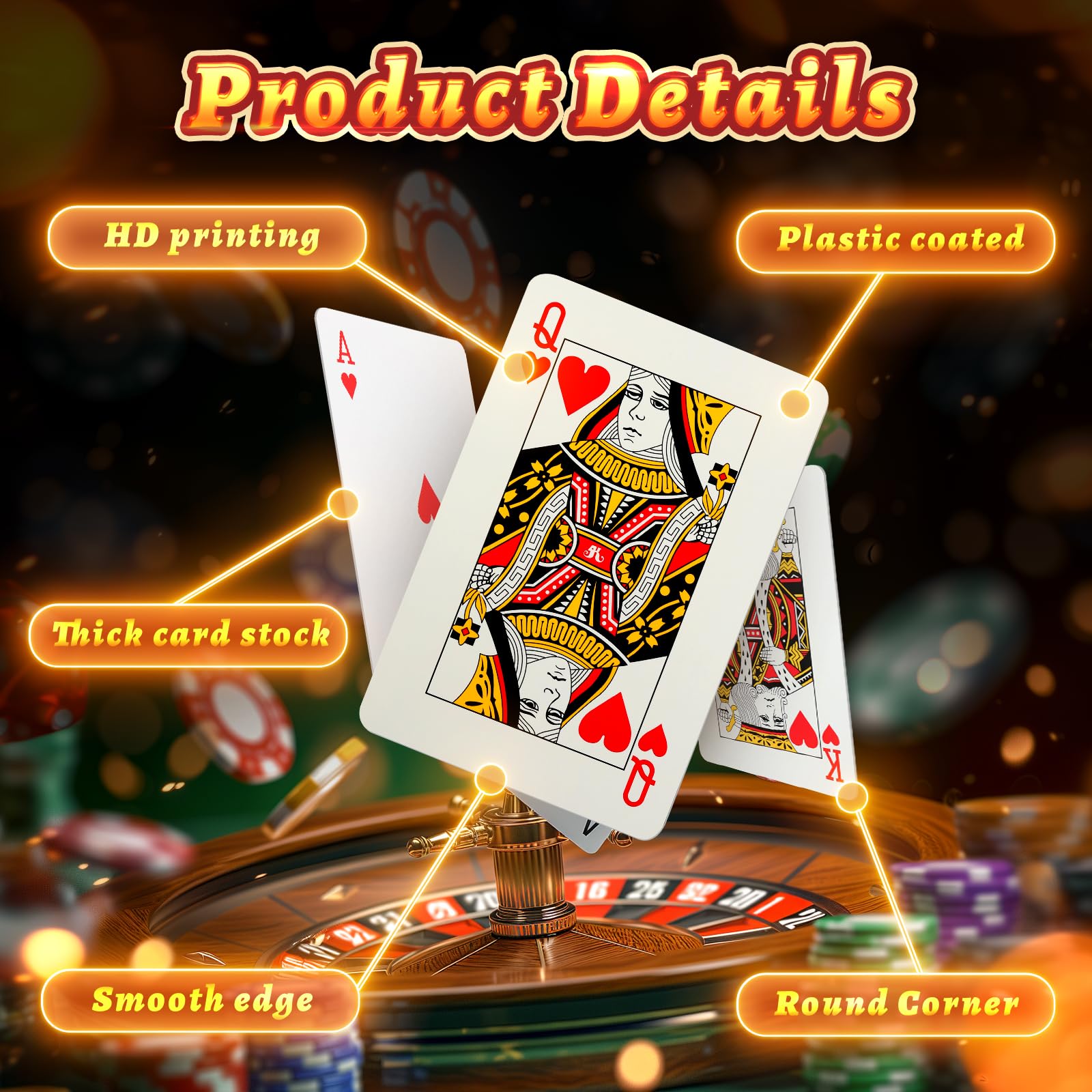 Snapklik.com : TOOPTATE Giant Playing Cards 8x11 Inches Jumbo Playing ...